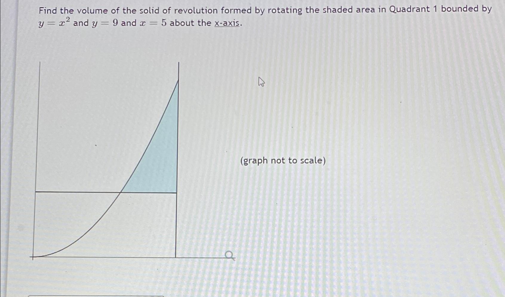 Solved Find the volume of the solid of revolution formed by | Chegg.com