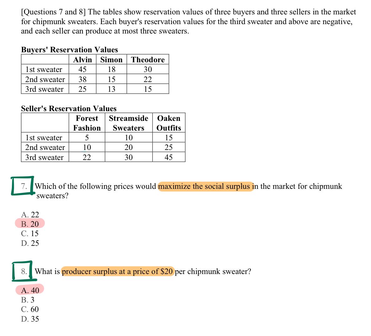 Solved [Questions 7 ﻿and 8] ﻿The tables show reservation | Chegg.com