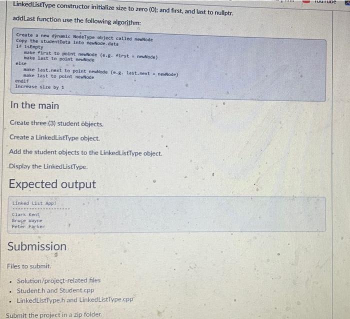 Solved c++ make sure you include all cpp and h files that | Chegg.com
