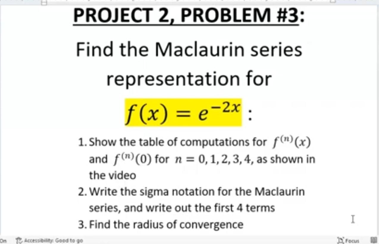 Solved Find the Maclaurin series representation for | Chegg.com