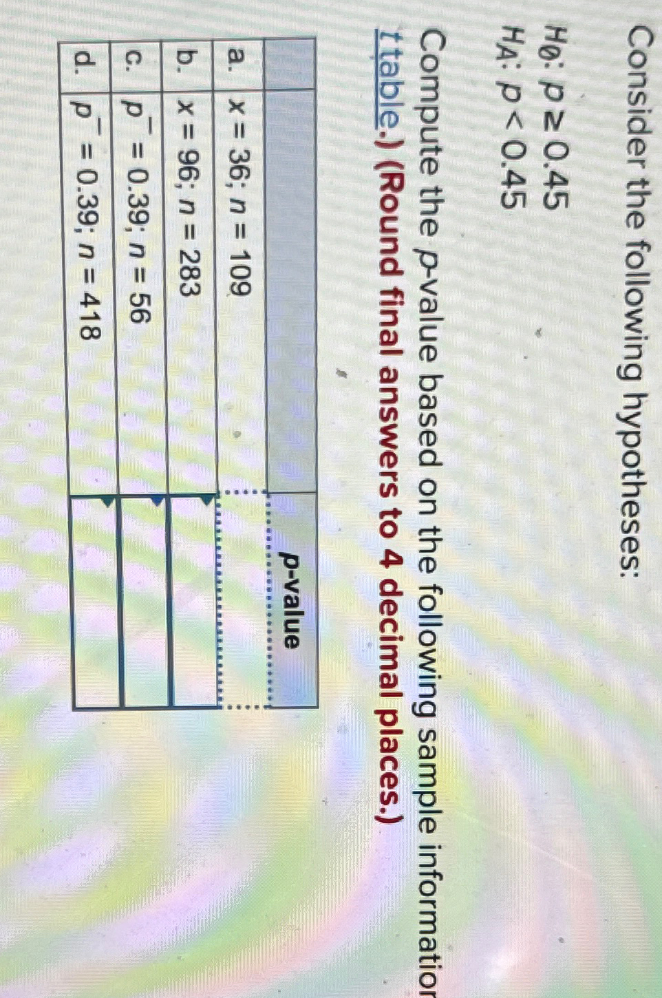 Consider the following | Chegg.com