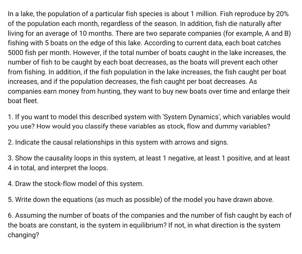 Solved In a lake, the population of a particular fish | Chegg.com