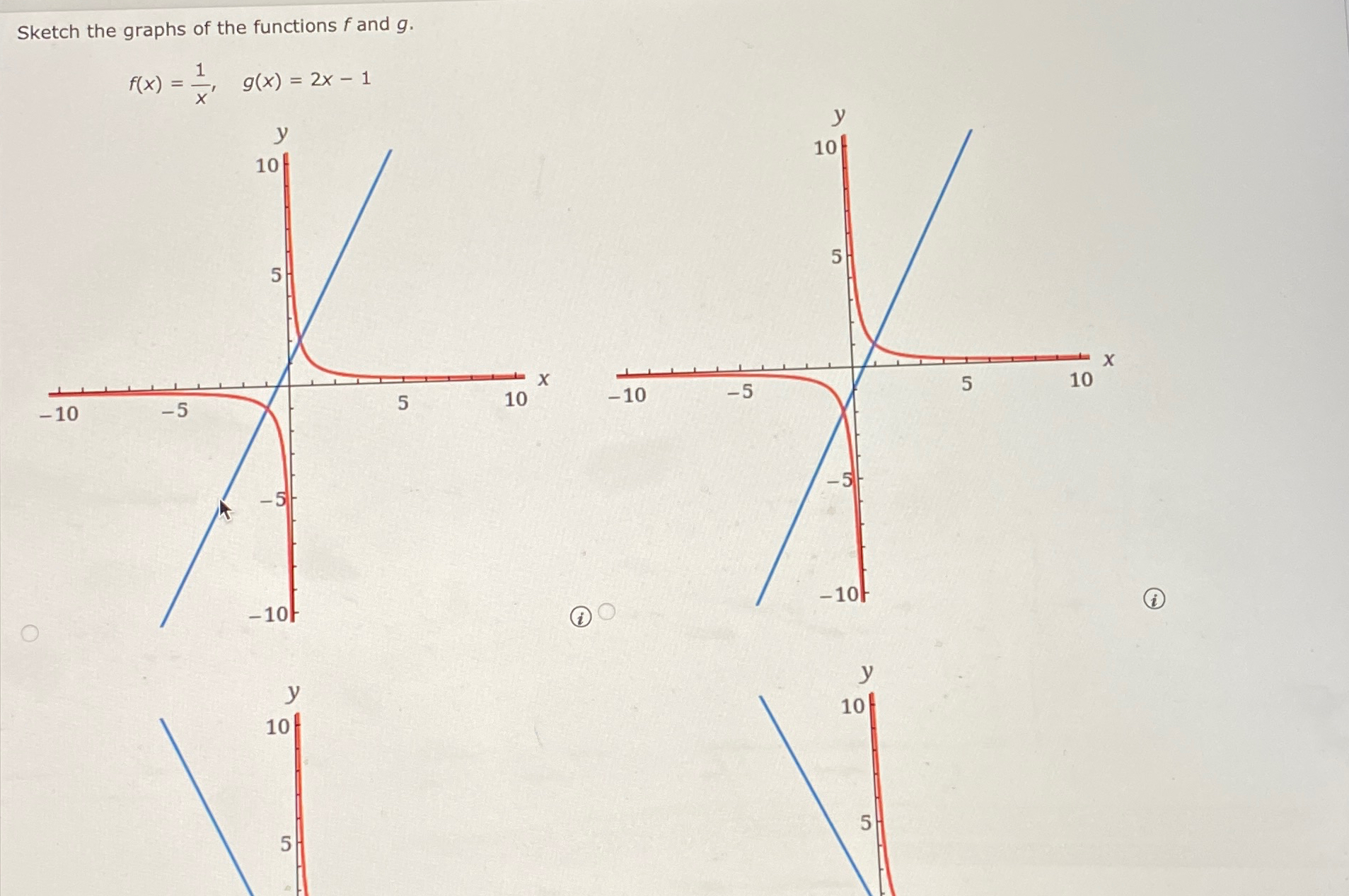Solved Sketch the graphs of the functions f ﻿and | Chegg.com