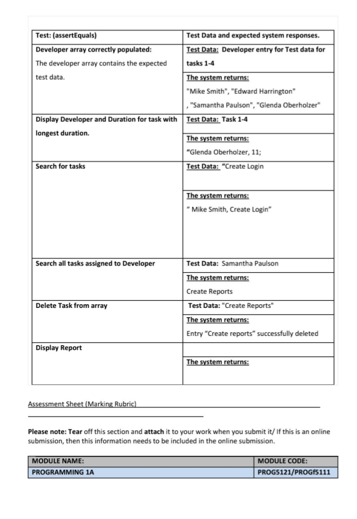 Solved Test: (assertEquals) Developer array correctly | Chegg.com