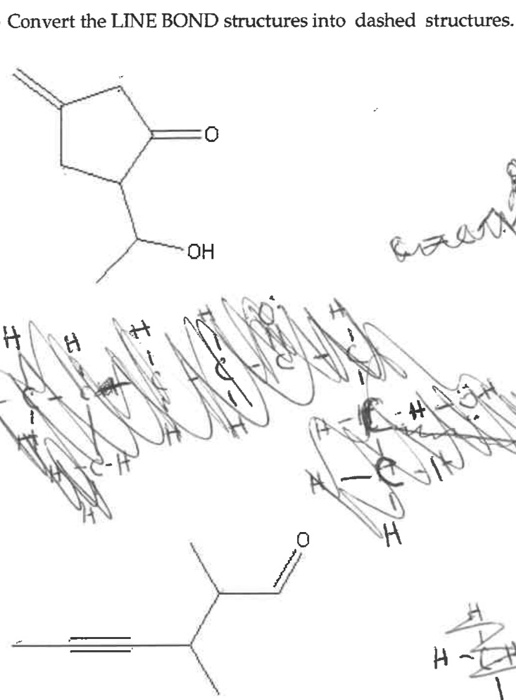 Solved Convert the LINE BOND structures into dashed | Chegg.com