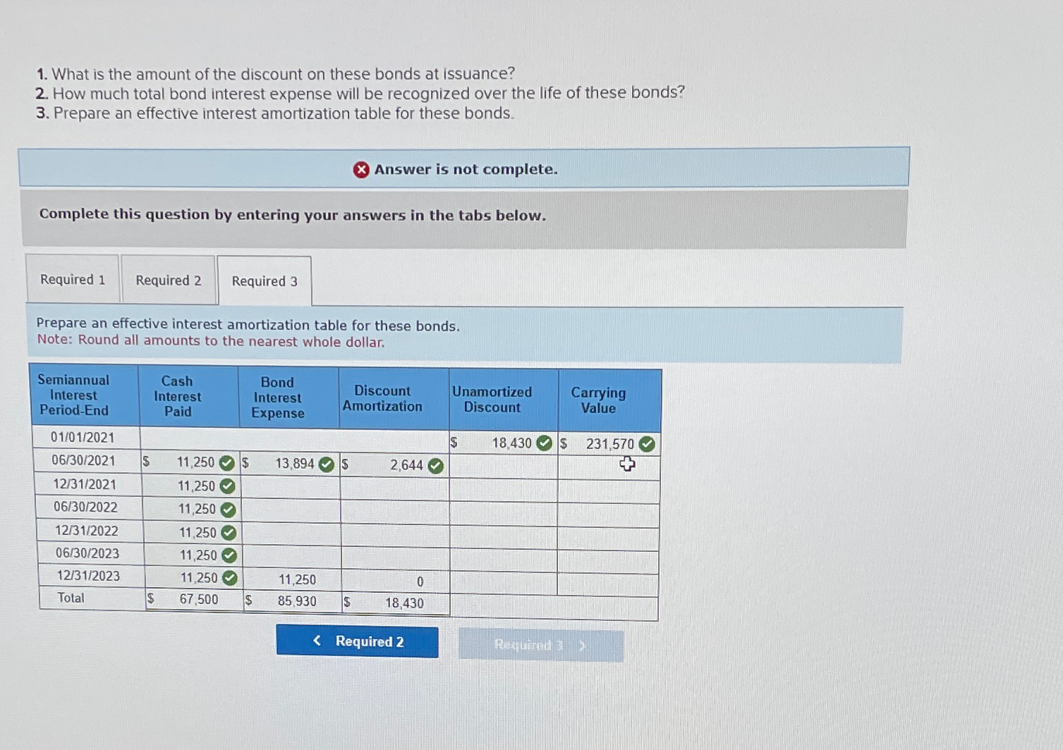 Solved What is the amount of the discount on these bonds at | Chegg.com