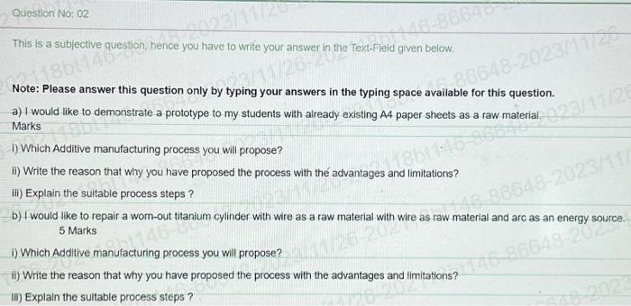 Solved This is a subjective question, hence you have to | Chegg.com