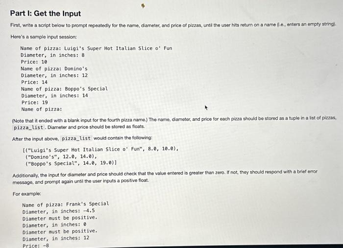 Solved Part I Get The Input First Write A Script Below To