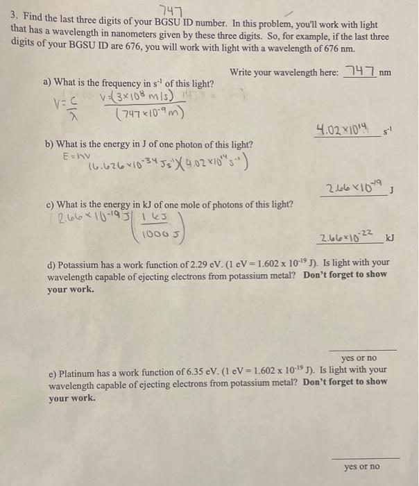 Solved 3. Find the last three digits of your BGSU ID number. | Chegg.com