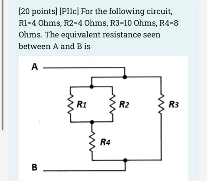 Solved [20 points] [PIlc] For the following circuit, | Chegg.com