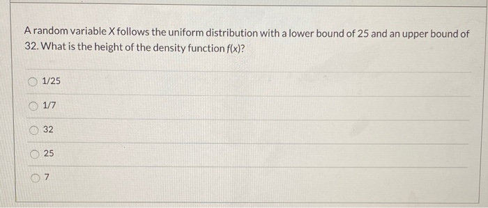 Solved A random variable X follows the uniform distribution | Chegg.com
