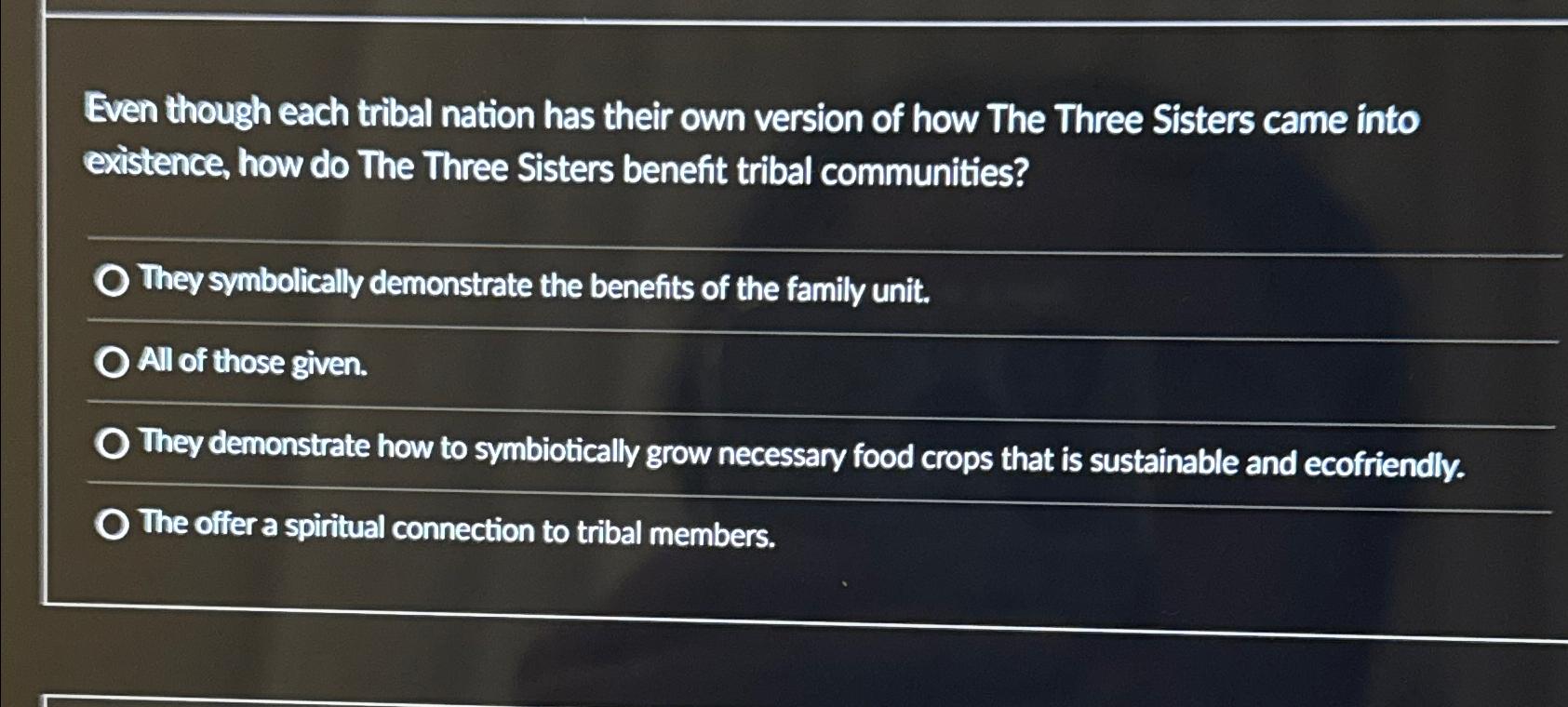 Solved Even though each tribal nation has their own version | Chegg.com