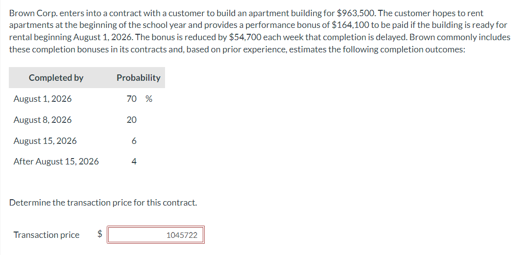 Solved Brown Corp. enters into a contract with a customer to | Chegg.com