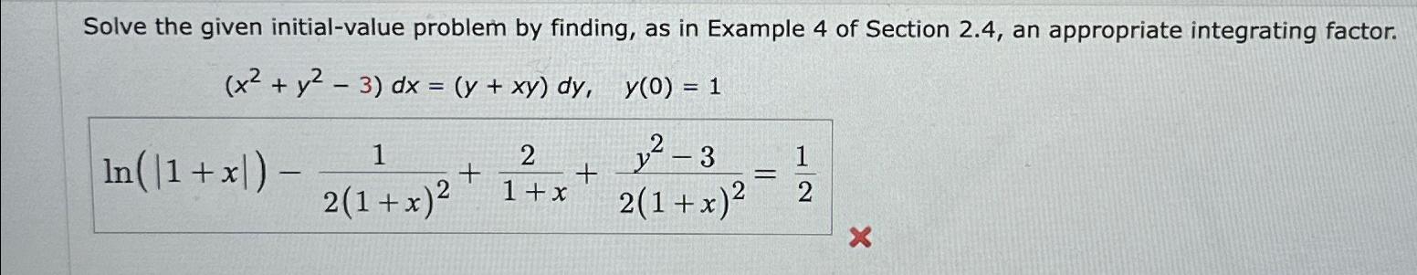 Solved Solve the given initial-value problem by finding, as | Chegg.com