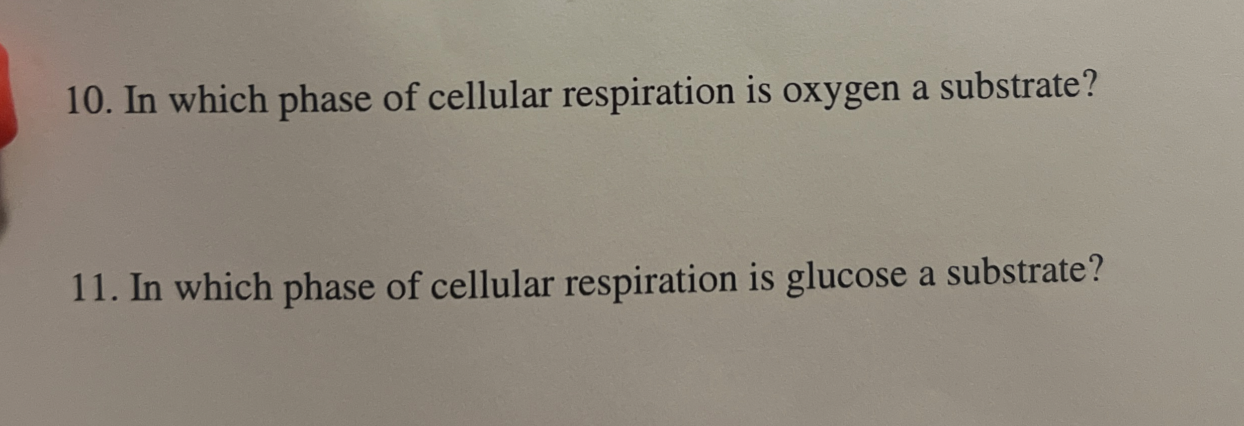 Solved In which phase of cellular respiration is oxygen a | Chegg.com