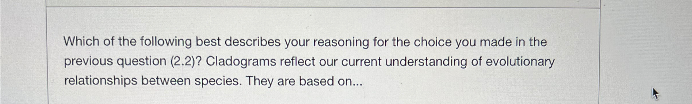 Solved Which of the following best describes your reasoning | Chegg.com