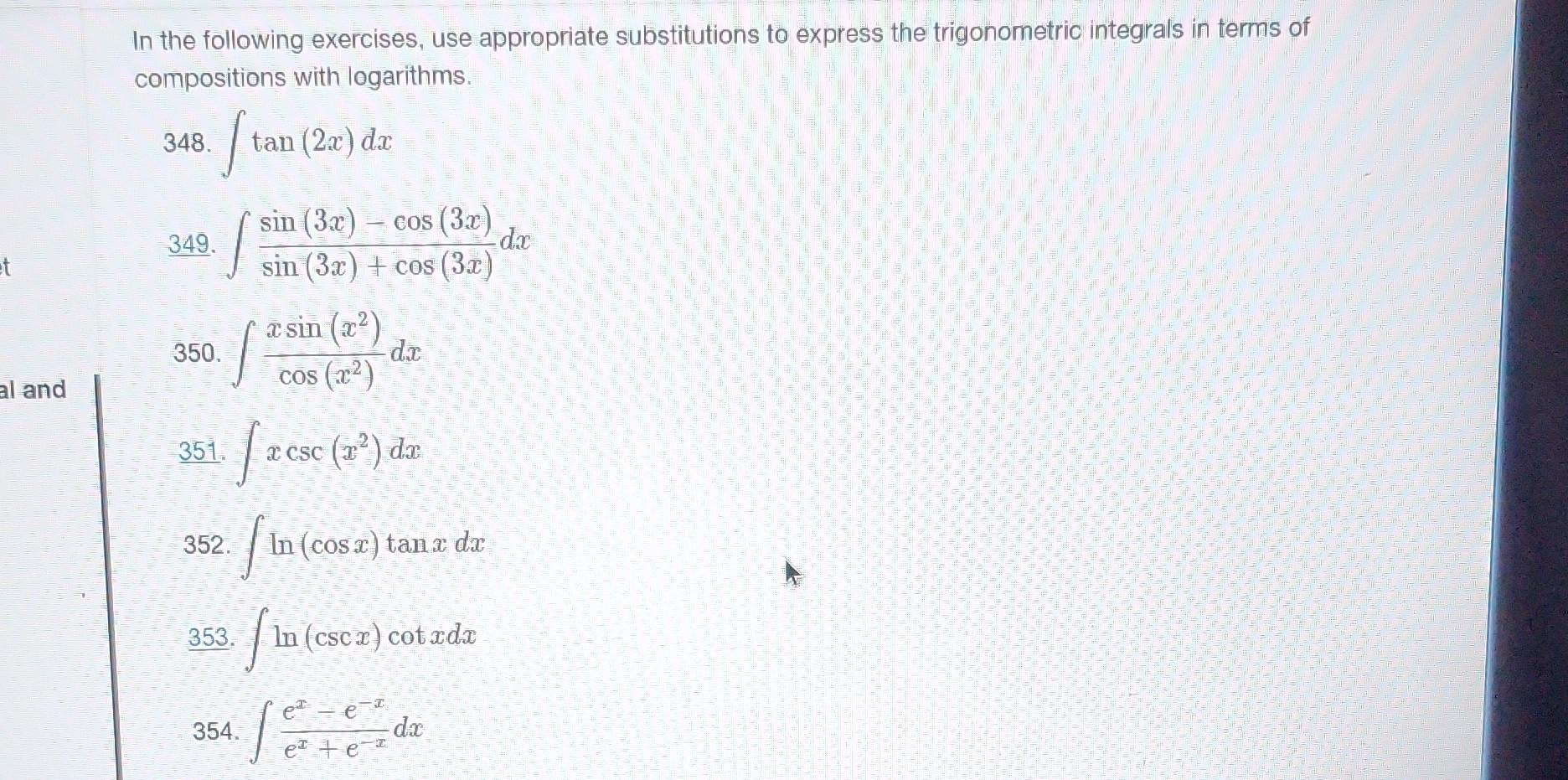 Solved In the following exercises, use appropriate | Chegg.com