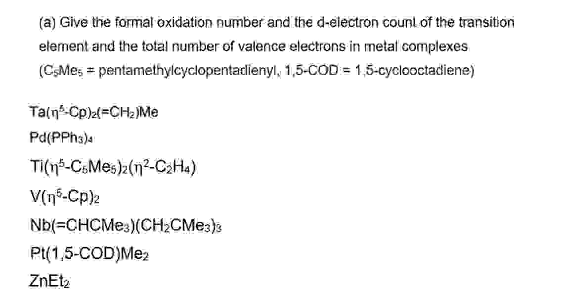 (a) ﻿Give the formal oxidation number and the | Chegg.com