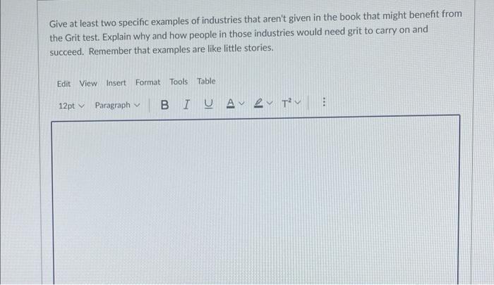 Give at least two specific examples of industries | Chegg.com