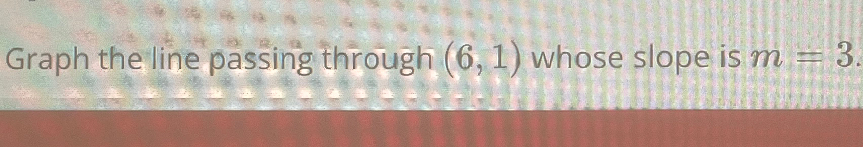 Solved Graph the line passing through (6,1) ﻿whose slope is | Chegg.com