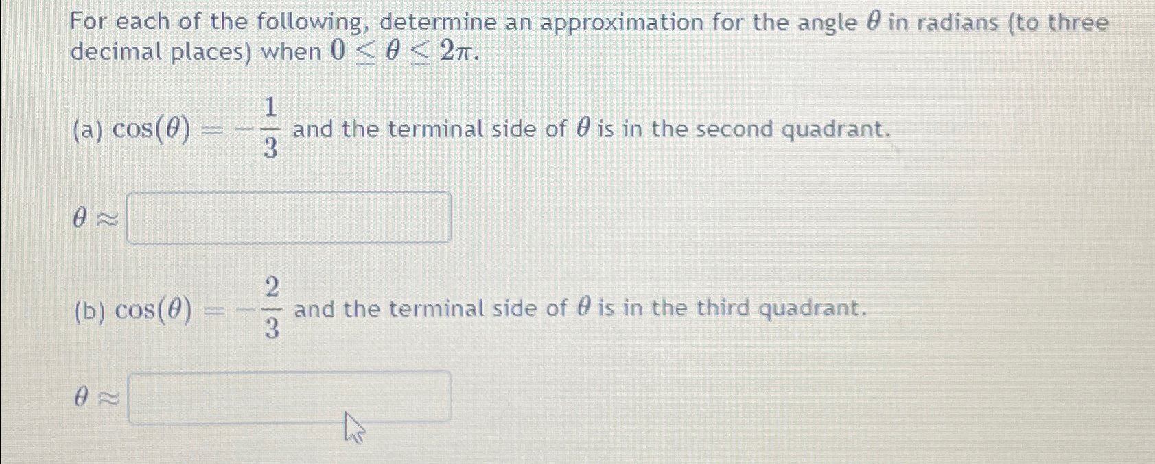 Solved For each of the following, determine an approximation | Chegg.com