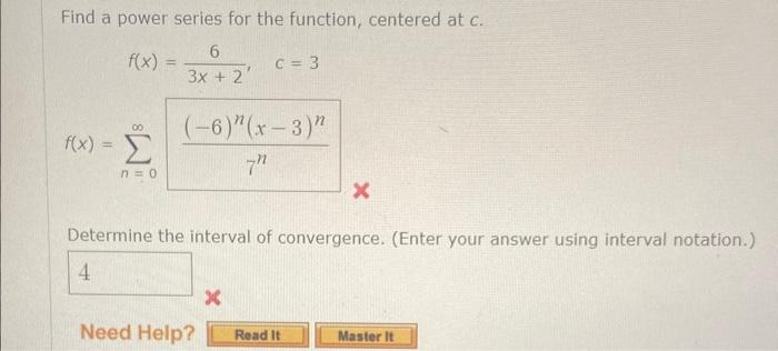 Solved Find a power series for the function, centered at c. | Chegg.com