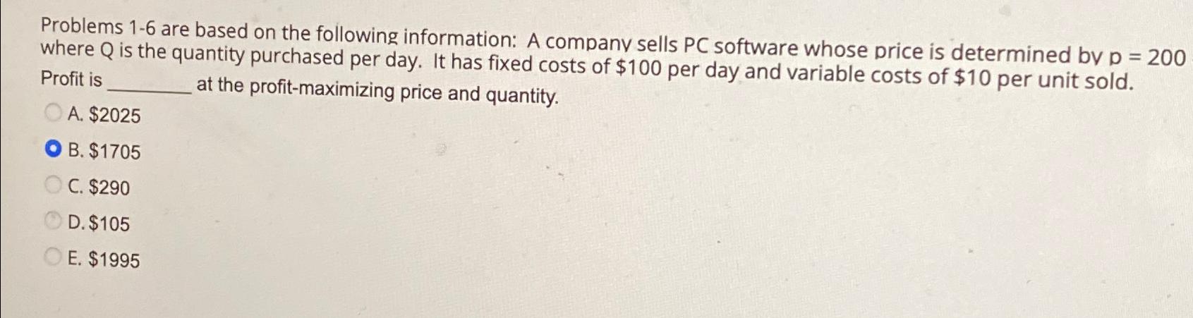 Solved Problems 1-6 ﻿are based on the following information: | Chegg.com