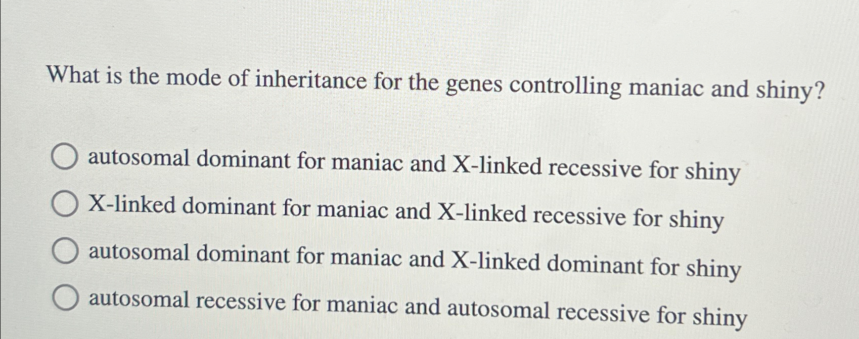 Solved What is the mode of inheritance for the genes | Chegg.com