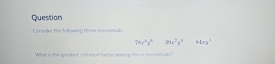 Solved QuestionConsider the following three | Chegg.com