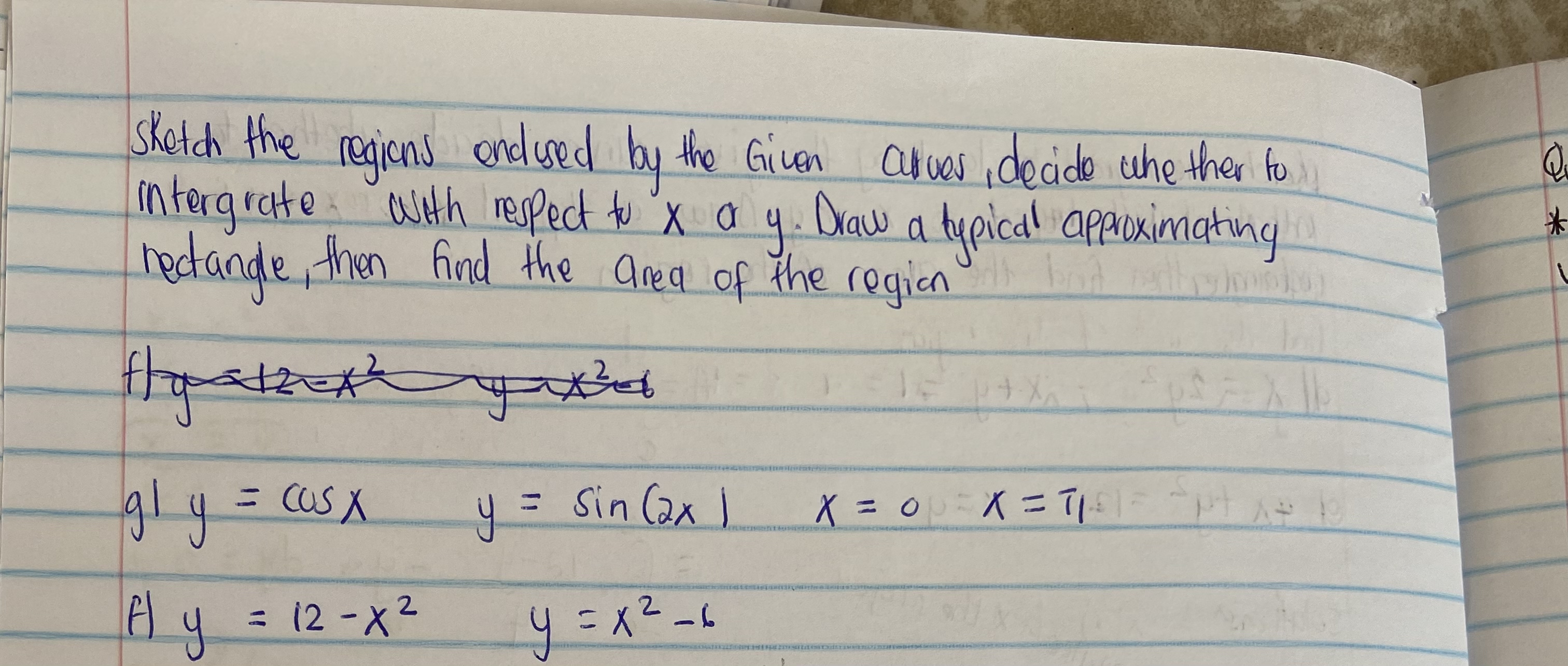 Solved Sketch the regions ondsed by the Given arvos, decide | Chegg.com