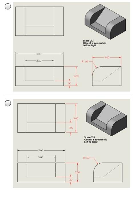 Solved Select the most appropriately dimensioned | Chegg.com