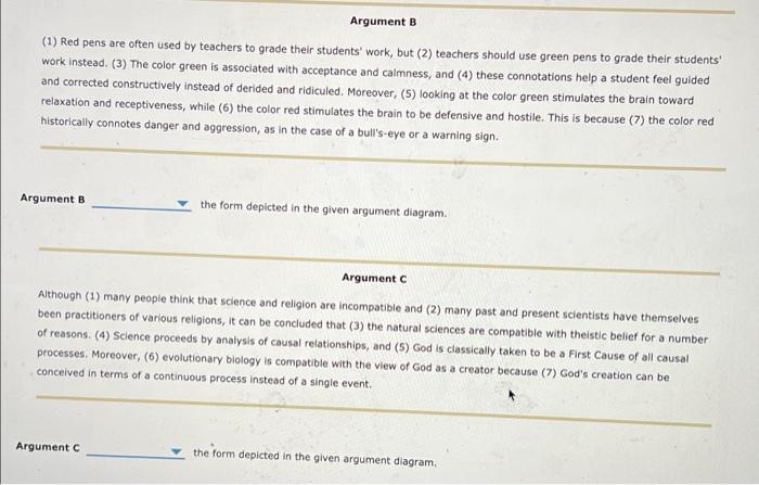 Solved w Each extended argument within the following | Chegg.com
