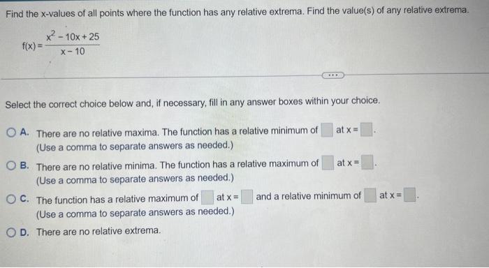 Solved Find the x-values of all points where the function | Chegg.com