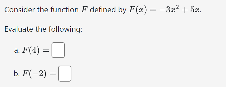 Solved Consider the function F ﻿defined by | Chegg.com