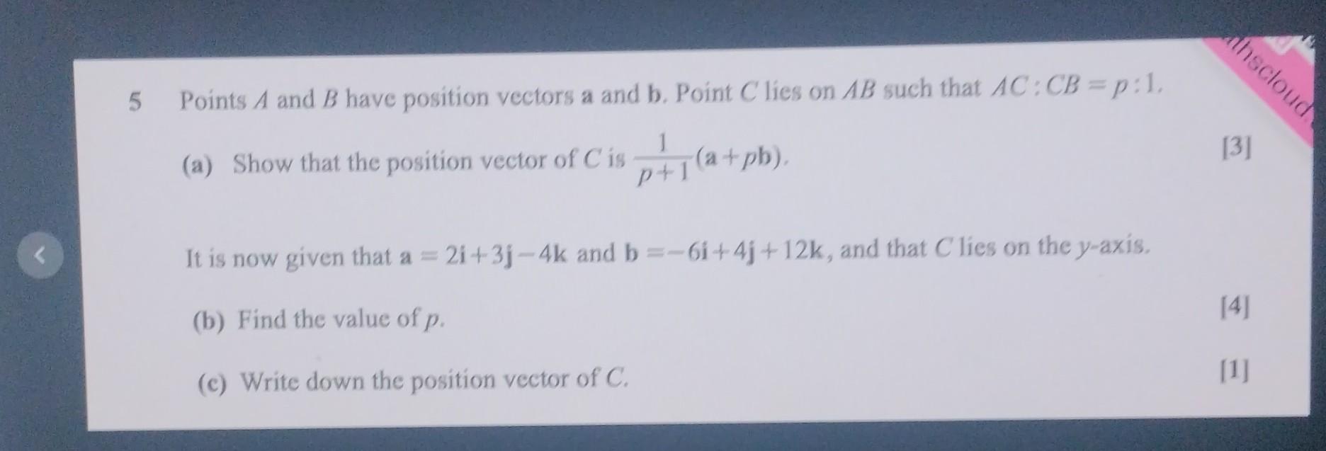 Solved 5 Points \\( A \\) and \\( B \\) have position | Chegg.com