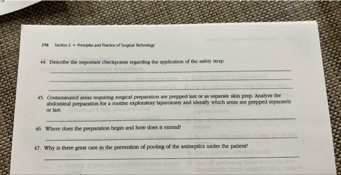 Solved 44. Describe the important checkpoints regarding the | Chegg.com