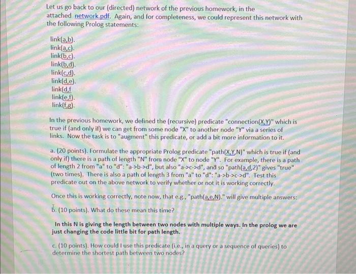Solved need to know the shortes path between two nodes and | Chegg.com