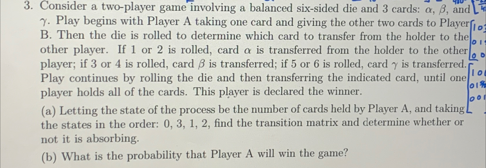 Solved Consider a two-player game involving a balanced | Chegg.com
