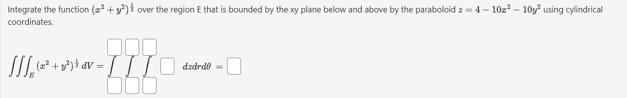 Solved Integrate the function (x2+y2)13 ﻿over the region E | Chegg.com