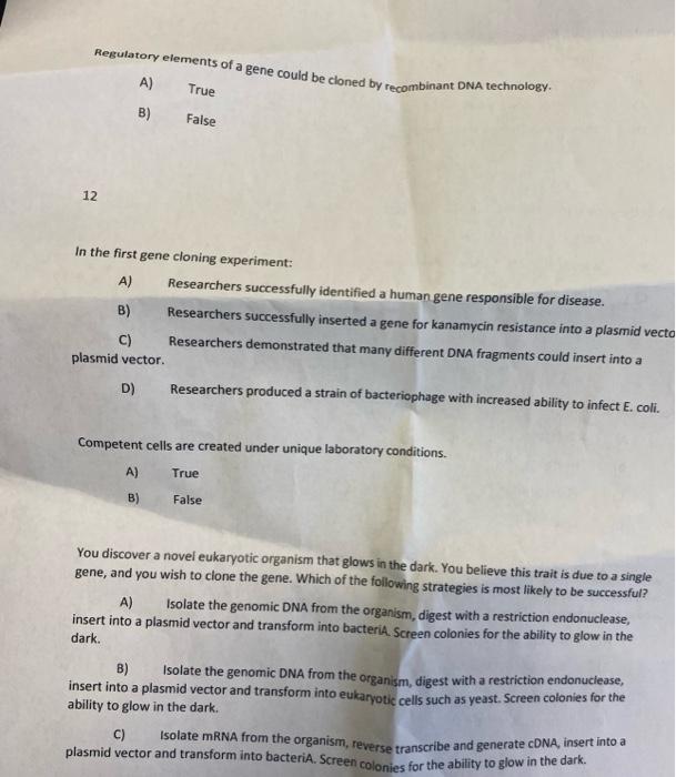 Solved Which statement regarding restriction endonucleases | Chegg.com