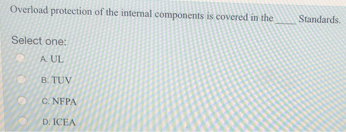 Solved Overload protection of the internal components is | Chegg.com