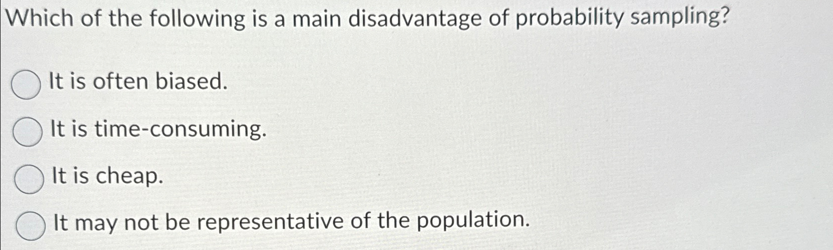 Solved Which of the following is a main disadvantage of | Chegg.com