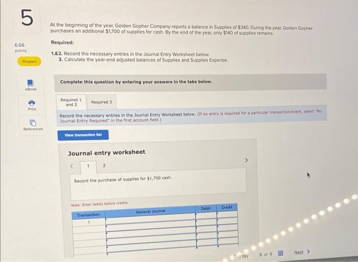 Solved At the beginning of the year, Golden Gopher Company | Chegg.com