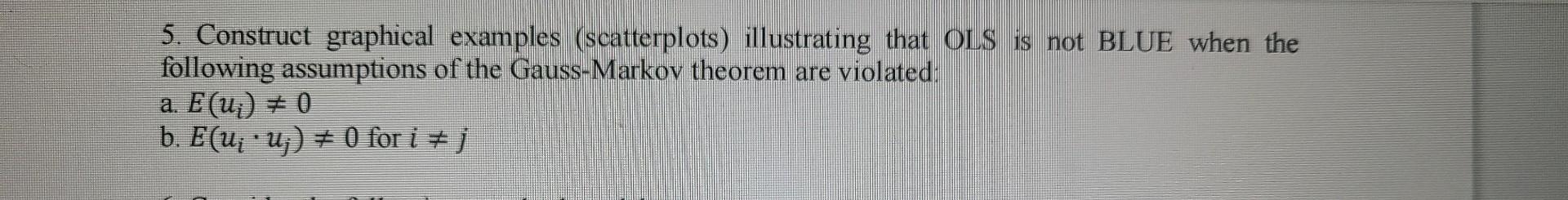 Solved Econometrics Question Please Only Answer This