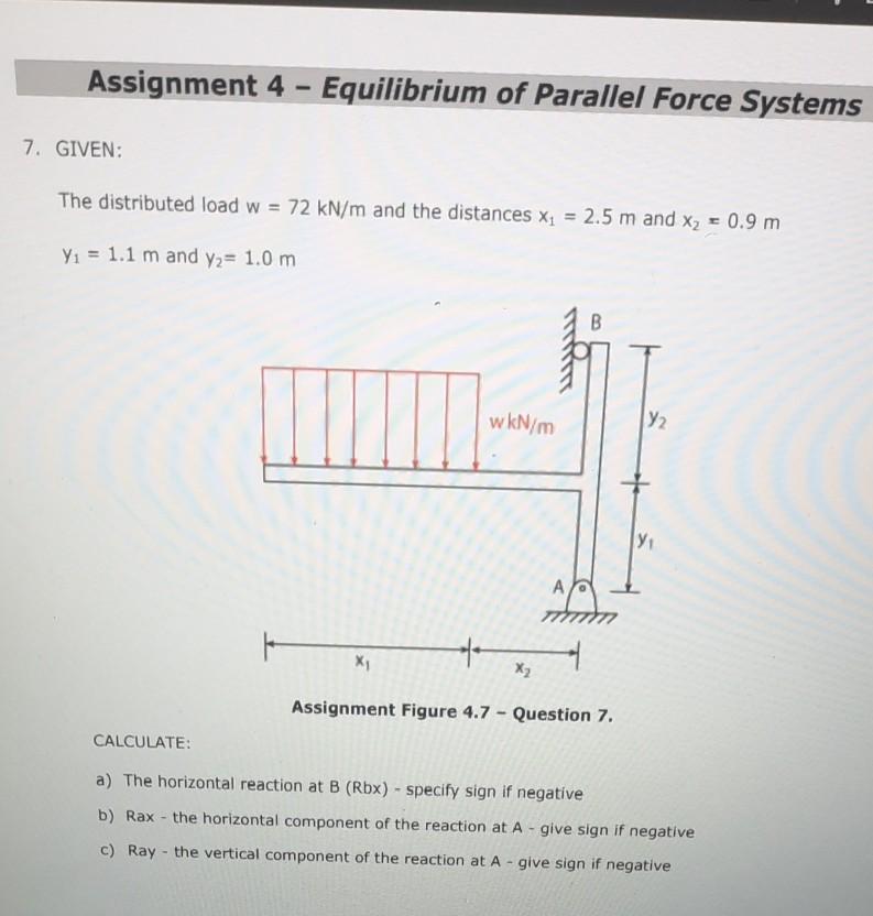 Solved Assignment 4 - Equilibrium of Parallel Force Systems | Chegg.com