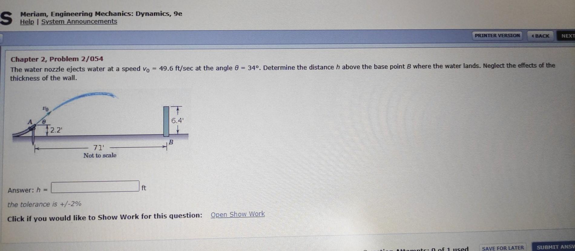 Solved S Meriam, Engineering Mechanics: Dynamics, 9e Help | Chegg.com