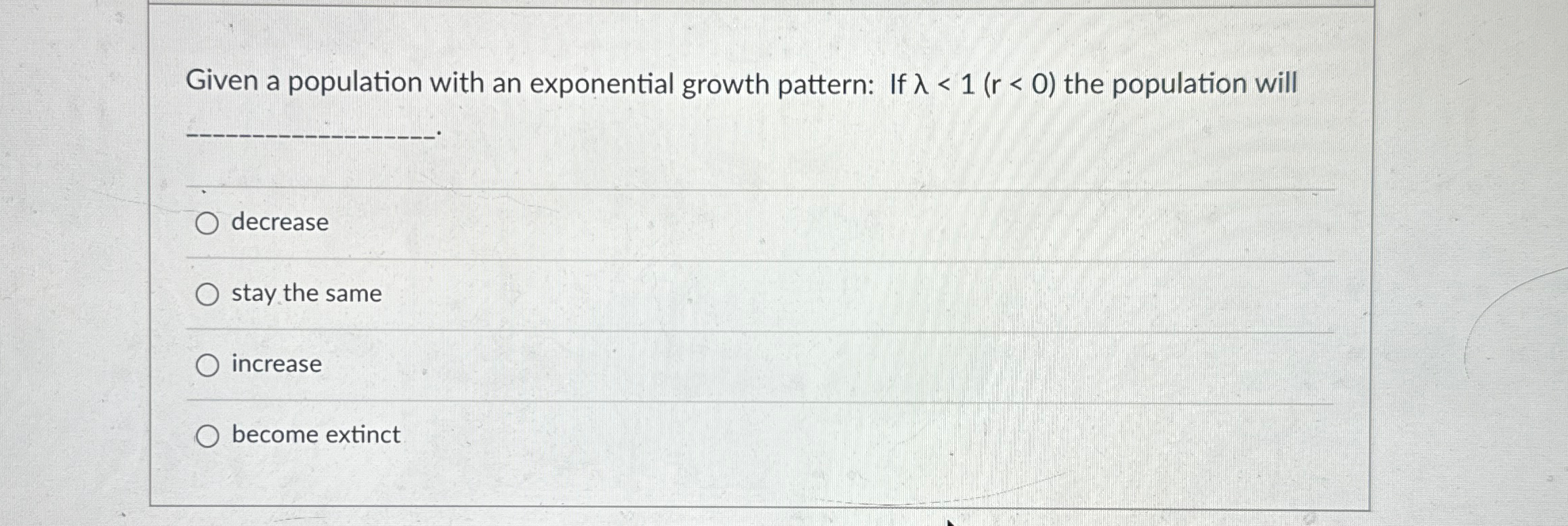 Solved Given a population with an exponential growth | Chegg.com