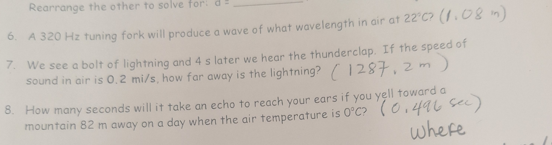 Solved A 320Hz ﻿tuning fork will produce a wave of what | Chegg.com