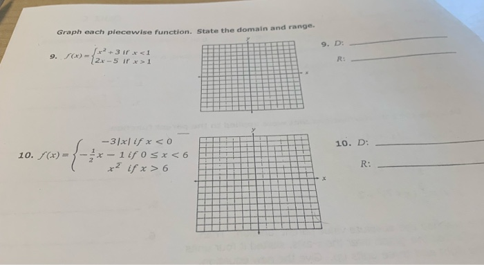 Solved Graph each piecewise function. State the domain and | Chegg.com