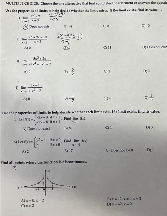 Solved MULTIPLE CHOICE. Choose the one alternative that best | Chegg.com